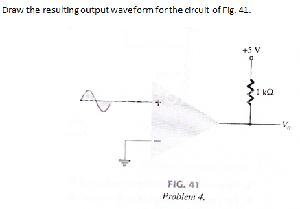 Solved Draw the resulting output waveform for the circuit of | Chegg.com